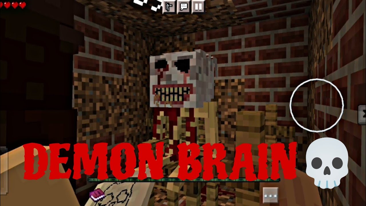 Scary Map - Demon Brain Minecraft PE (MCPE) Bedrock Edition - YouTube