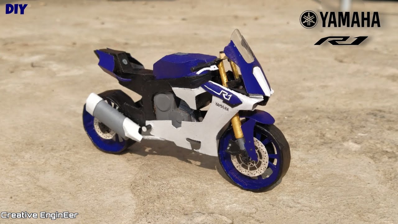 How to make YAMAHA R1 with paper | DIY Paper bike - YouTube