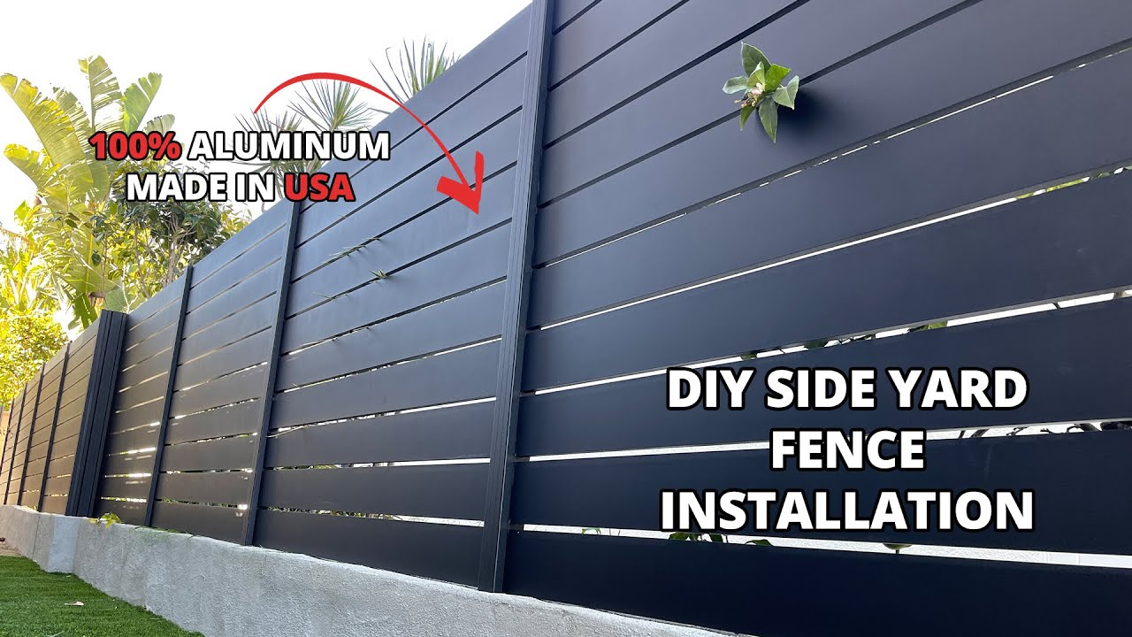 Aluminum Fence Installation Process in 2 Minutes. Los Angeles Style ...