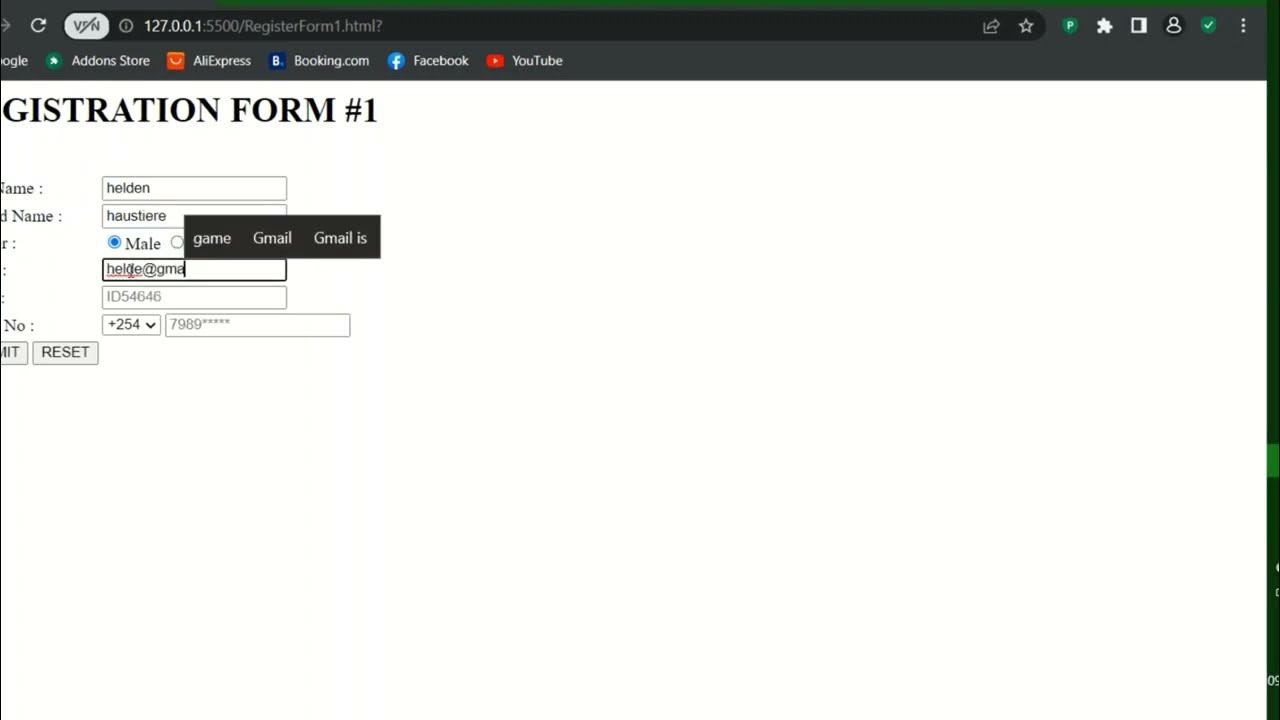 How to create a simple html form ,(No Talking) creating a html form - YouTube