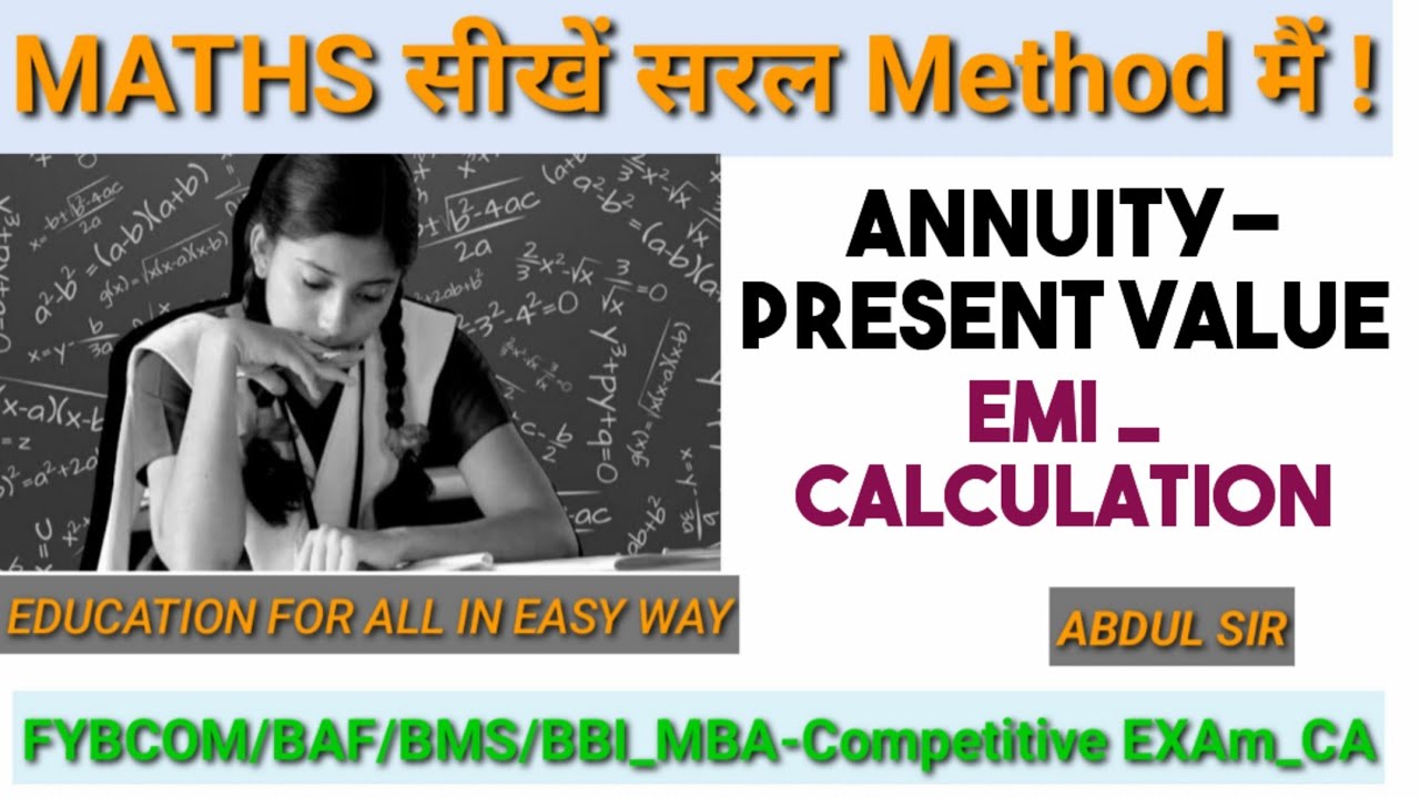 Q1 EMI REDUCING BALANCE METHOD Present Value ANNUITY Interest q1-emi-reducing-balance-method-present-value-annuity-interest