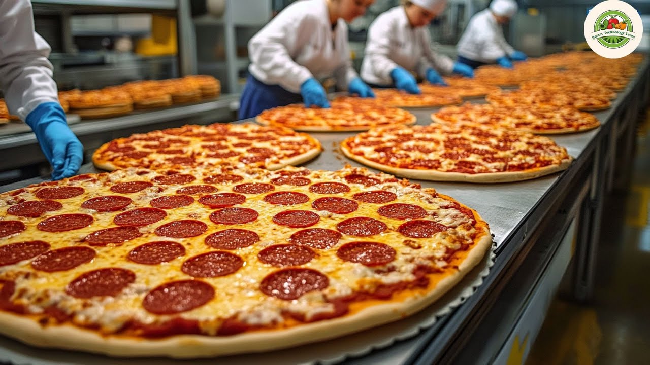 Frozen Pizza MEGA FACTORY How Automation Produces TONS of Pizzas Daily ...