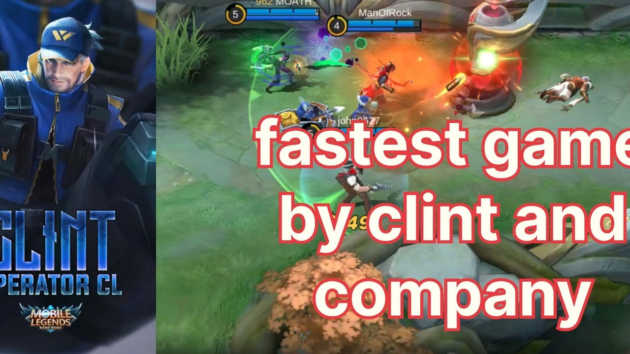 fastest game clint and company #mobilelegend - YouTube