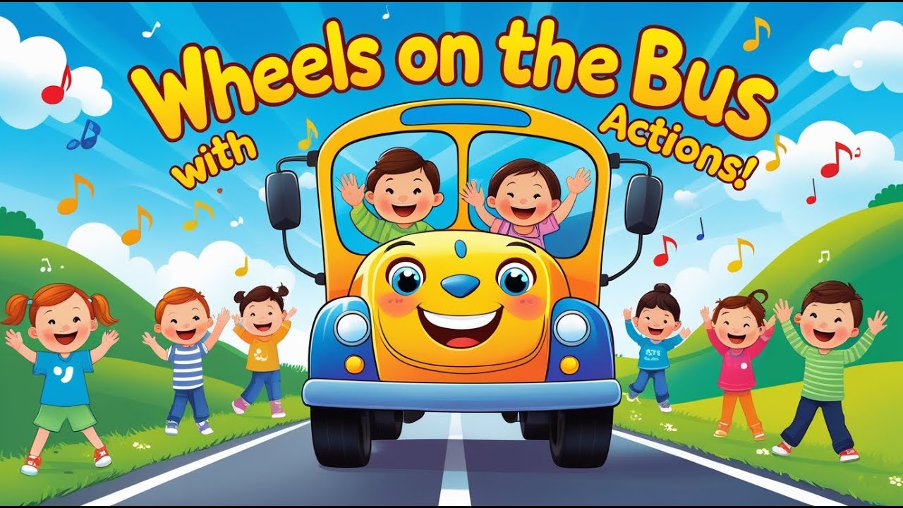 Wheels on the Bus with Actions | Interactive Sing-Along for Toddlers ...