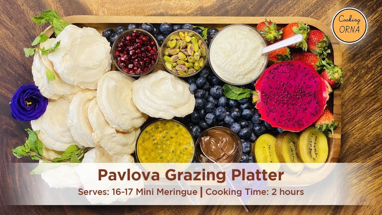Pavlova Grazing Platter | Pavlova Grazing Board | Cooking ORNA - YouTube