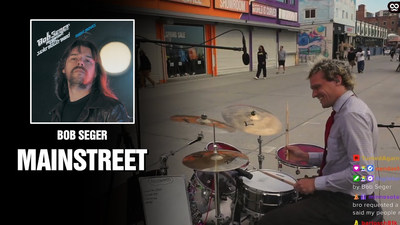 Bob Seger - Mainstreet | Drum Cover at Venice Beach - YouTube