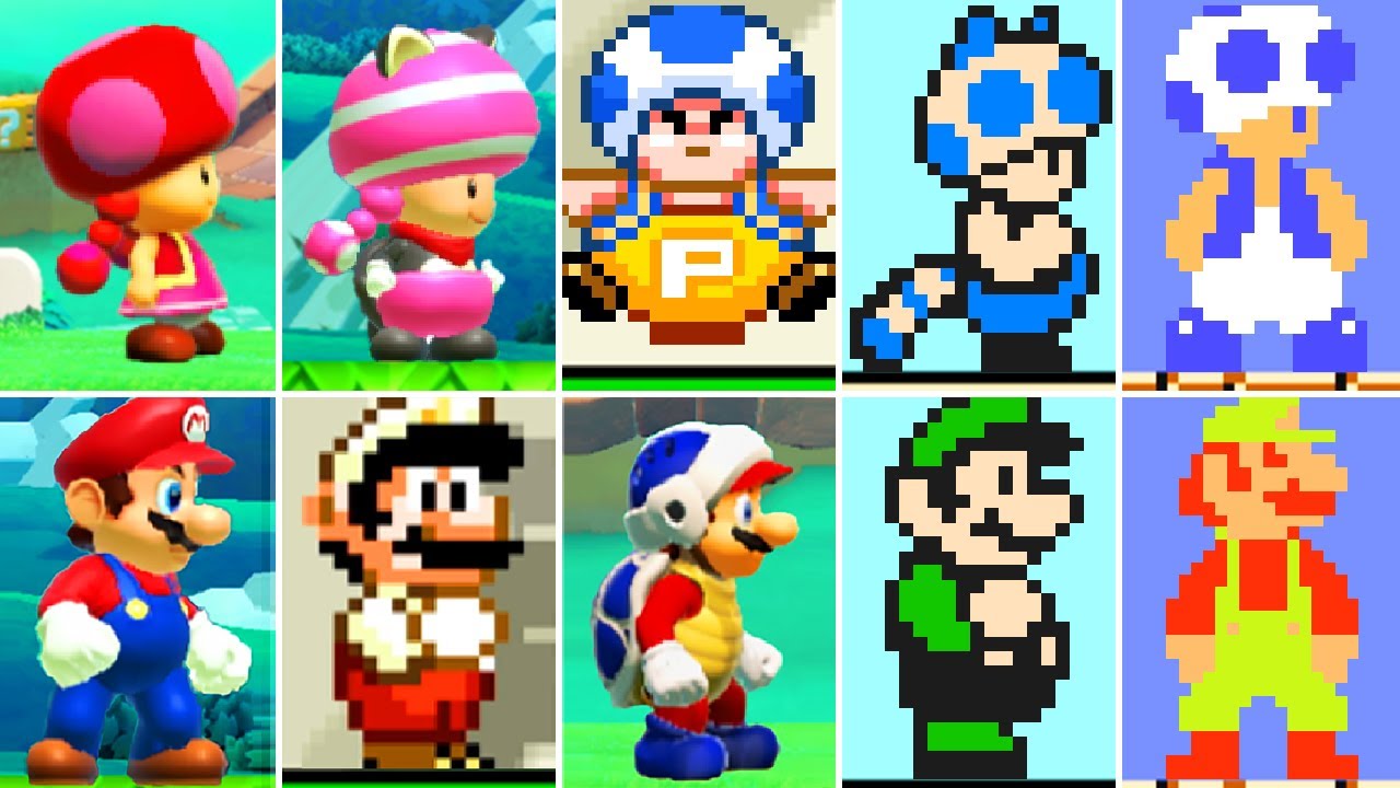 Super Mario Maker 2 - All Power-Ups (All Characters) - YouTube