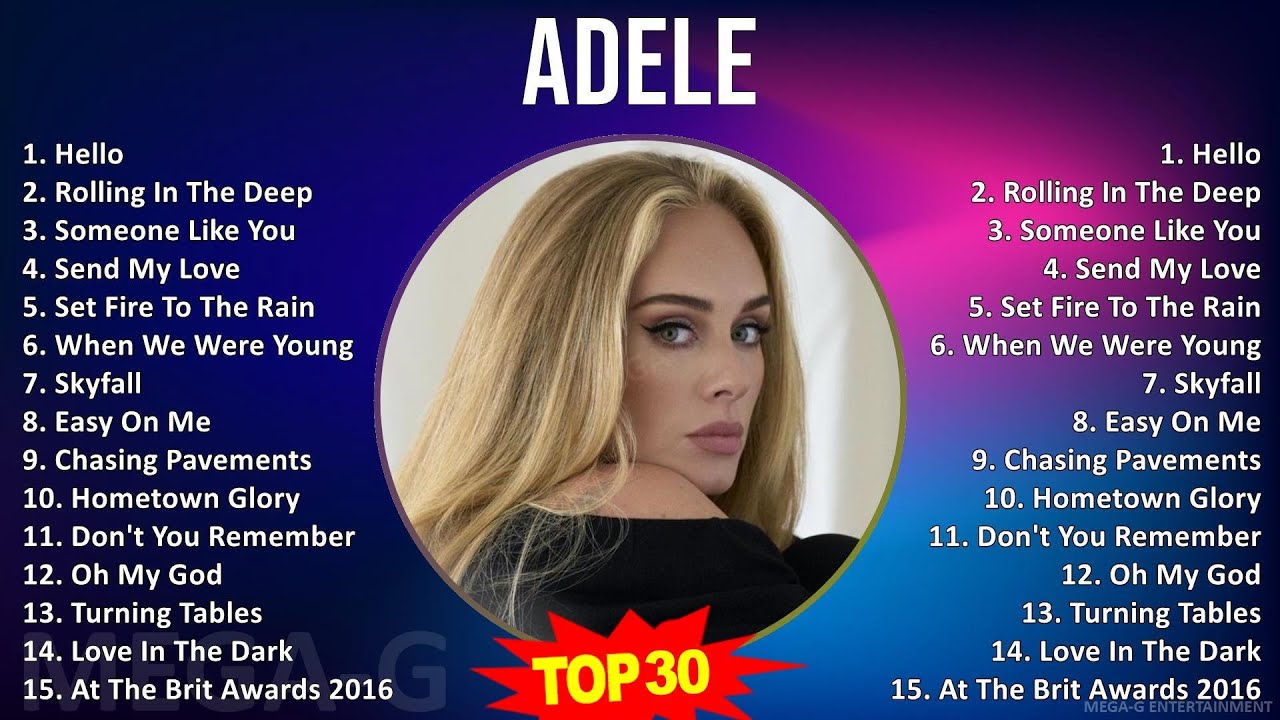 A d e l e MIX Songs Collection ~ 2000s Music ~ Top Adult Alternative ...