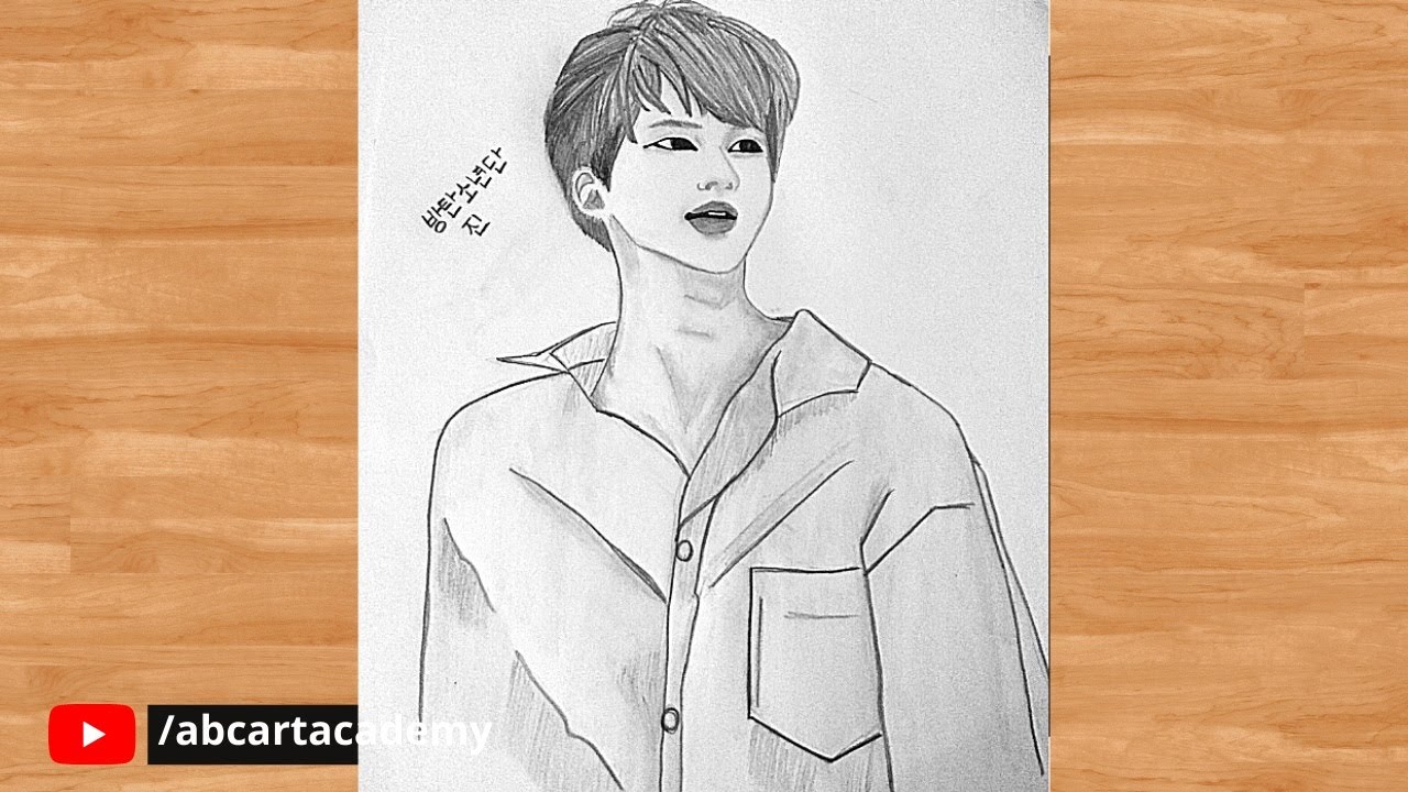 How to Draw BTS Jin Step By Step Easy ? #ABC_Art_Academy - YouTube