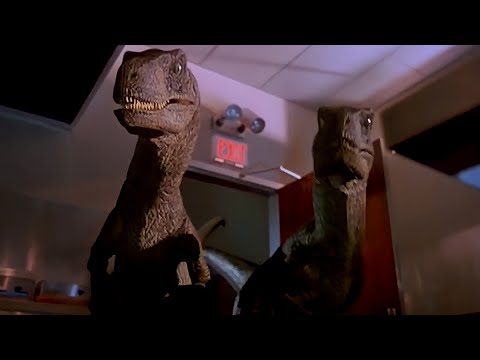 Raptors in kitchen scene - Jurassic Park (1993) Hd clip