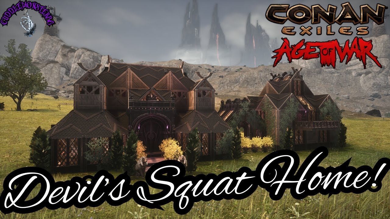 Devil's Squat Home Build - Conan Exiles - No Mods - YouTube