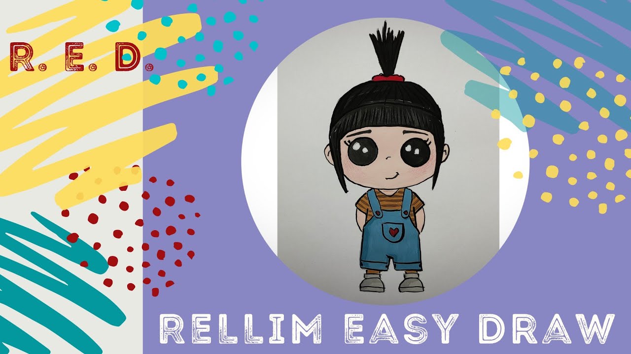 Easy draw Agnes Despicable me. Draw Agnes. Agnes Despicable me Gru ...