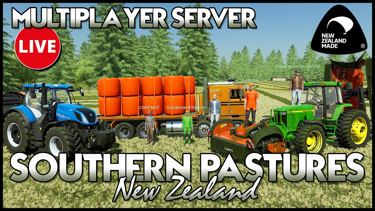 🔴LIVE 🔴 Southern Pastures NZ - Multiplayer server - Farming Simulator ...