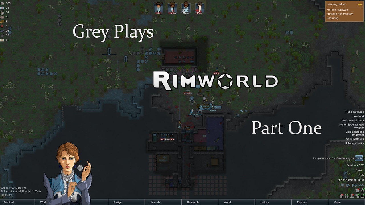 Rimworld part 1 - Three women land on a planet... - YouTube
