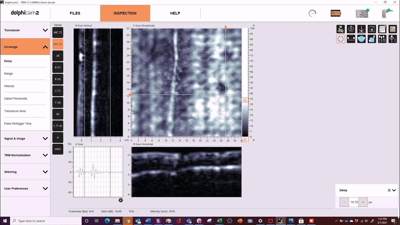 Wrinkle detection on CFRP - YouTube
