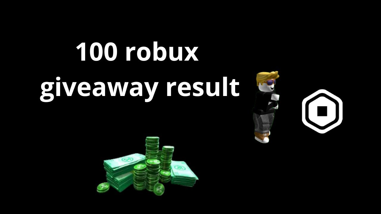 100 Robux Giveaway Results - WHO WON? - YouTube