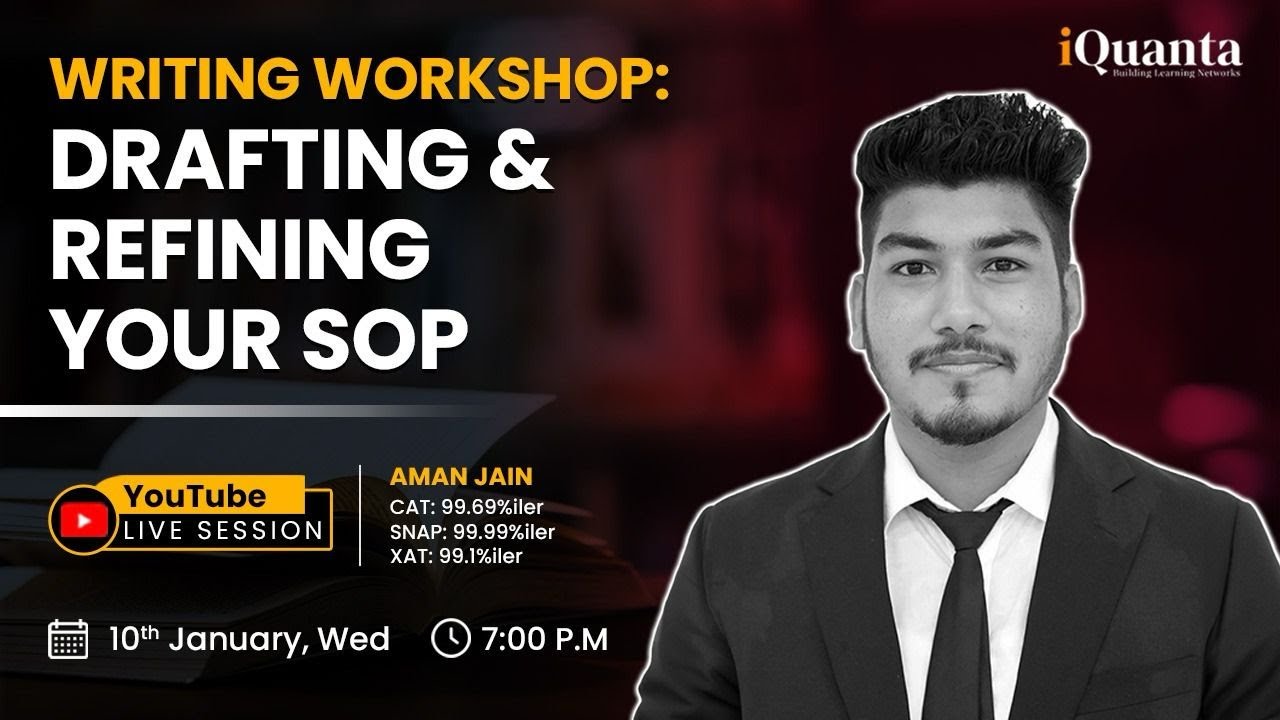 Writing Workshop :Drafting and Refining your SOP - YouTube