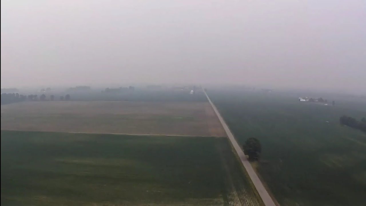 Drone footage central Indiana smoke from Canadian wildfires #wildfire # ...