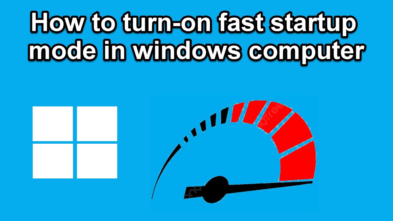 How to turn-on fast startup mode in windows computer - YouTube