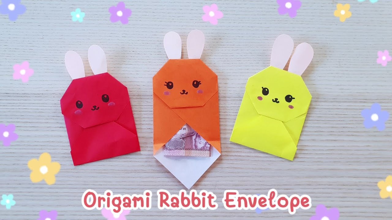 สอนพับอั่งเปารูปกระต่าย | chinese new year rabbit craft | angpao rabbit ...