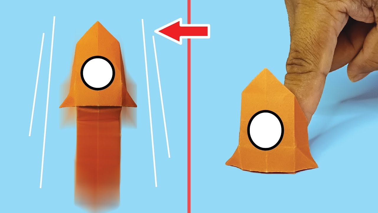 Origami Toy: Jumping Rocket | Origami Paper Jumping Rocket | Craftifly - YouTube