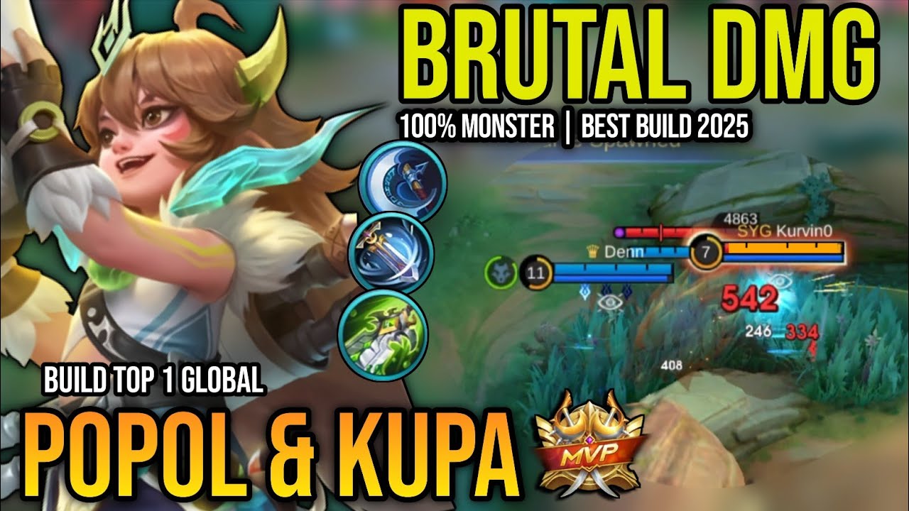 POPOL BEST BUILD 2025 | BUILD TOP 1 GLOBAL POPOL & KUPA GAMEPLAY ...
