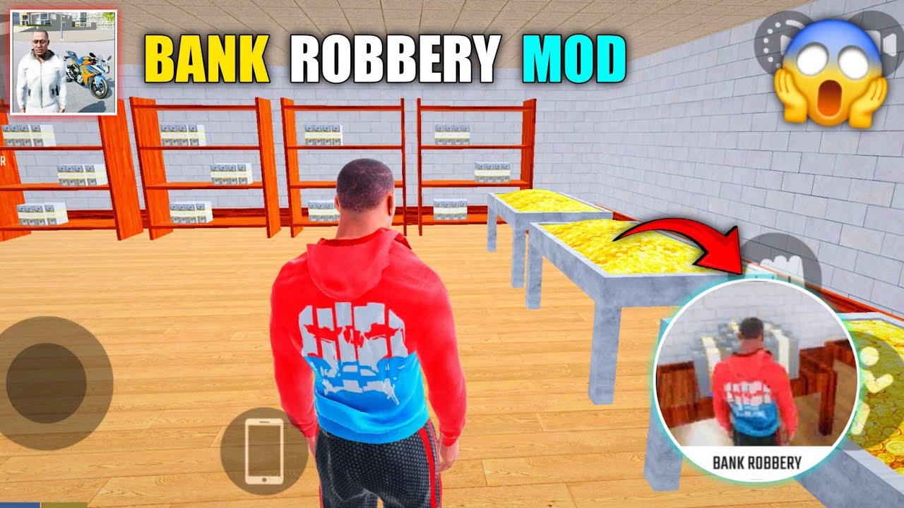 BANK ROBBERY MOD 😱 || in INDIAN BIKE DRIVING 3D - YouTube