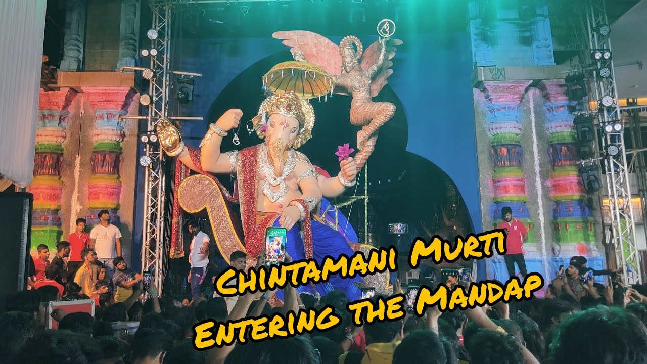 Chintamani Ganpati Murti entering his Kingdom | Chintamani Aagman 2022 ...