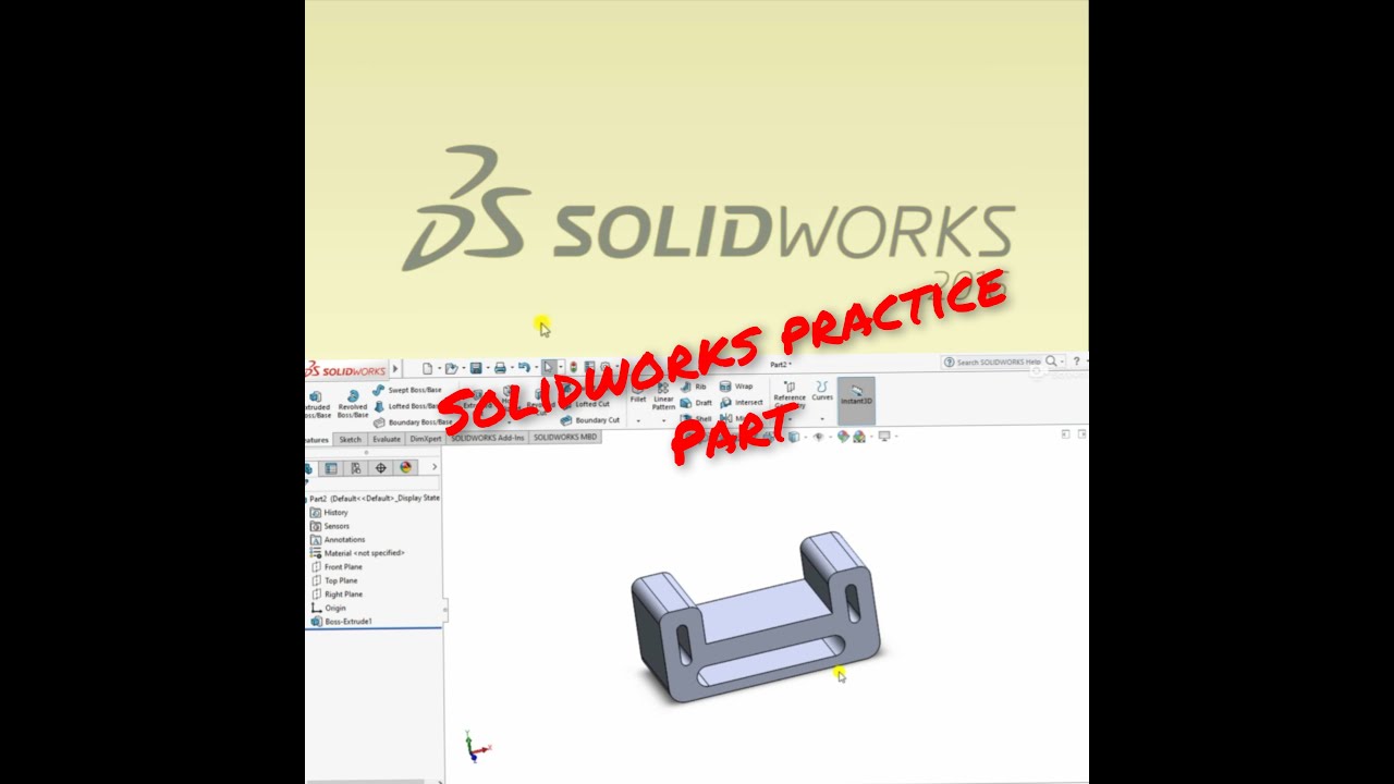 How to make solidworks part (part-6) #solidwork practice part# ...