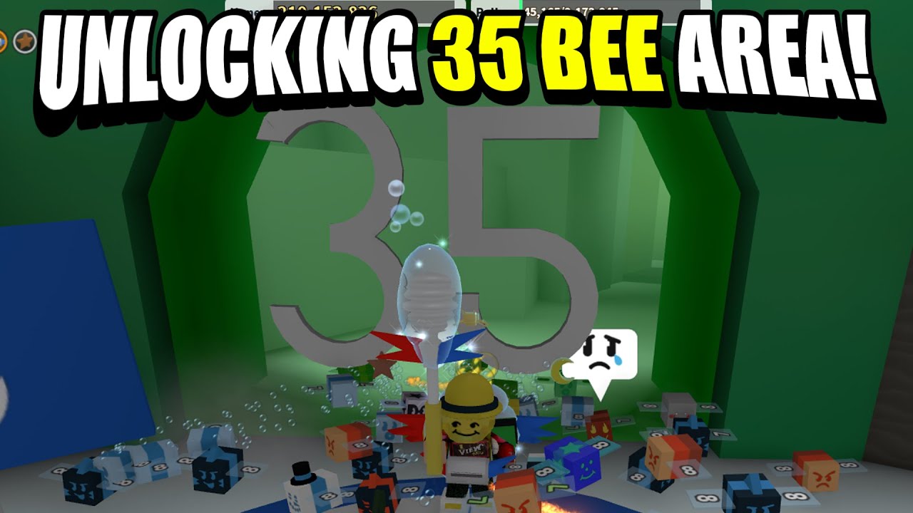 Unlocking 35 BEE AREA in BEE SWARM SIMULATOR! (ROBLOX) - YouTube