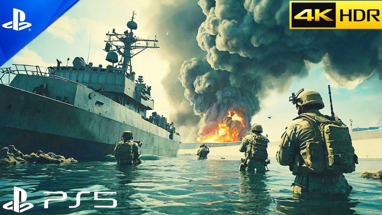 (PS5) Call of Duty: Advanced Warfare - BATTLE AT SHIP - Realistic ...