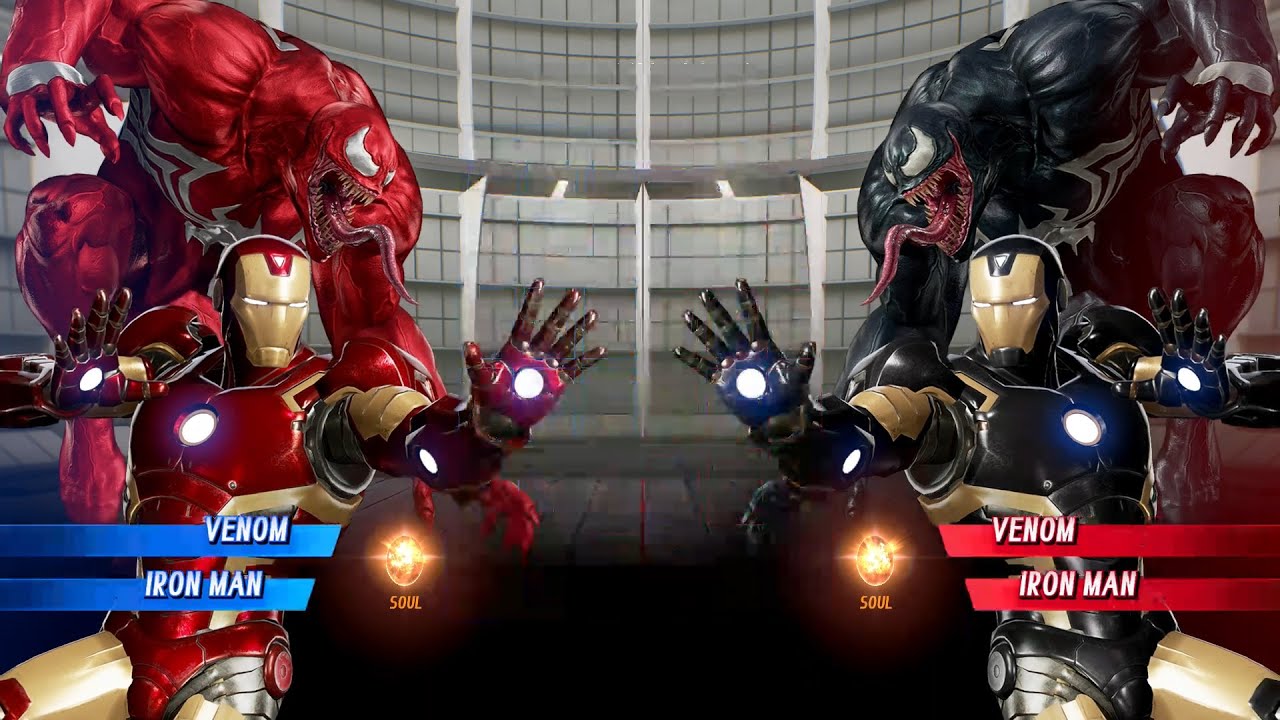Red Venom & Iron Man VS Venom & Black Iron Man - Marvel vs Capcom ...