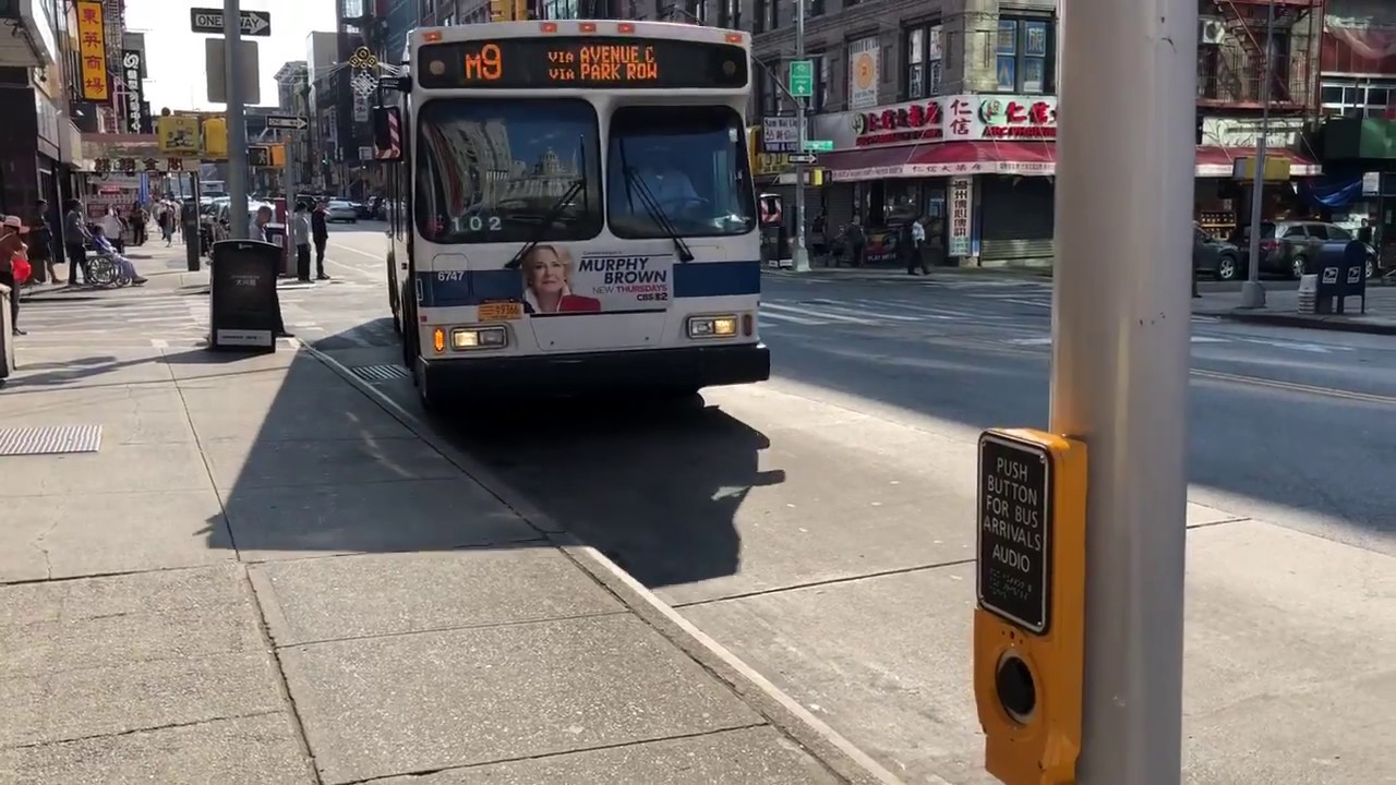 NYC Bus: Orion VII M9 Bus at East Broadway - YouTube