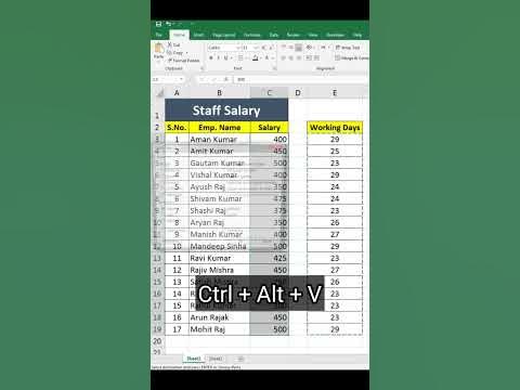 Calculate Staff Salary in Excel | Salary Sheet | #shorts #excel_tips_and_tricks - YouTube