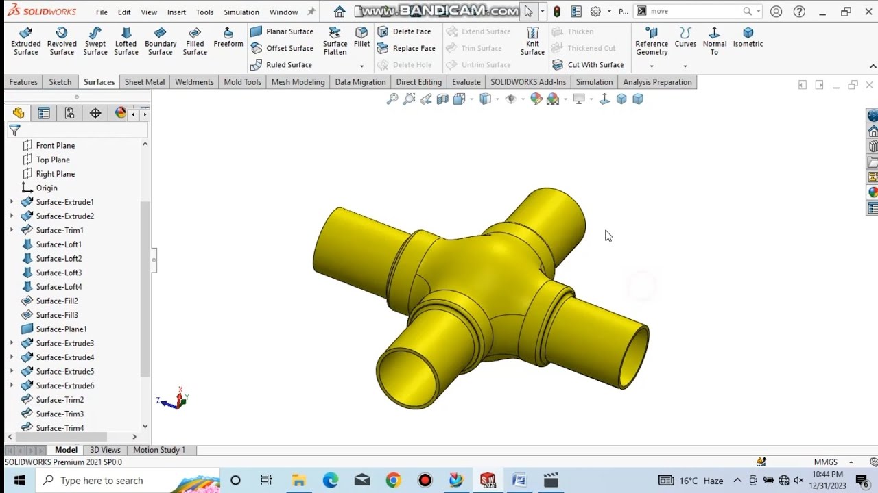 Thiken Surface in solidworks - YouTube