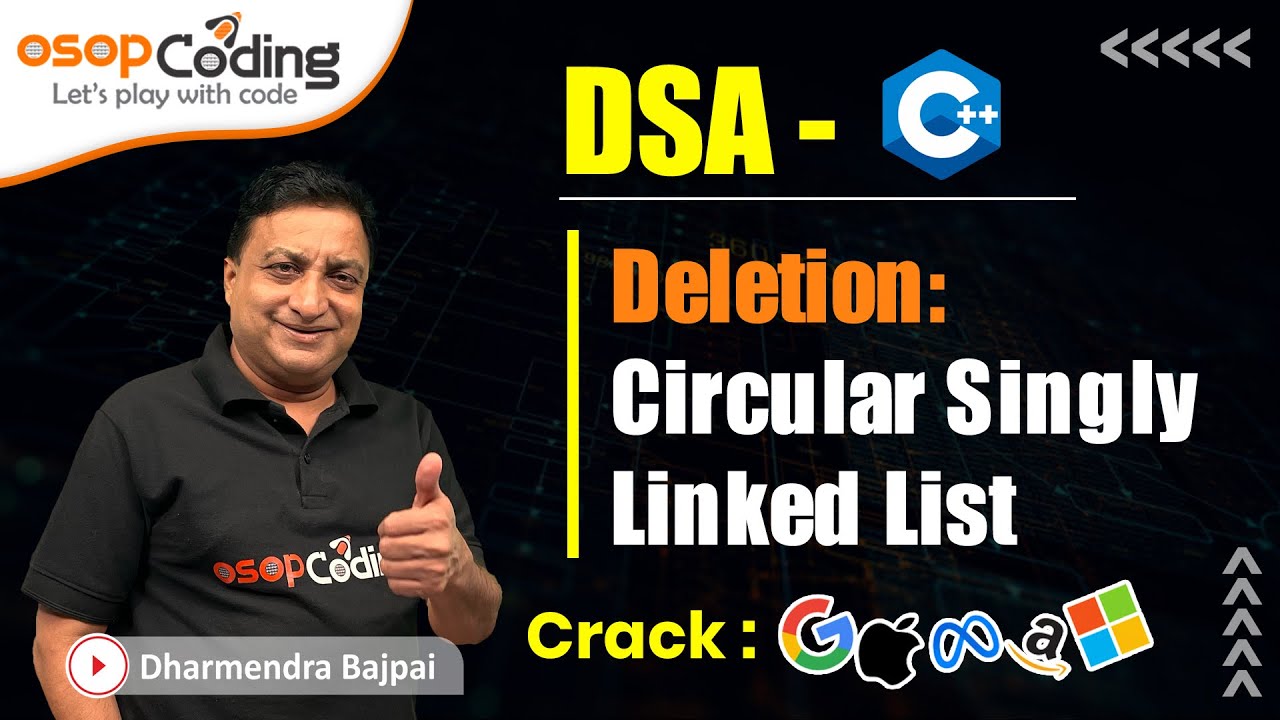 Deletion In Circular Singly Linked List In C Dsa C Linked 3820