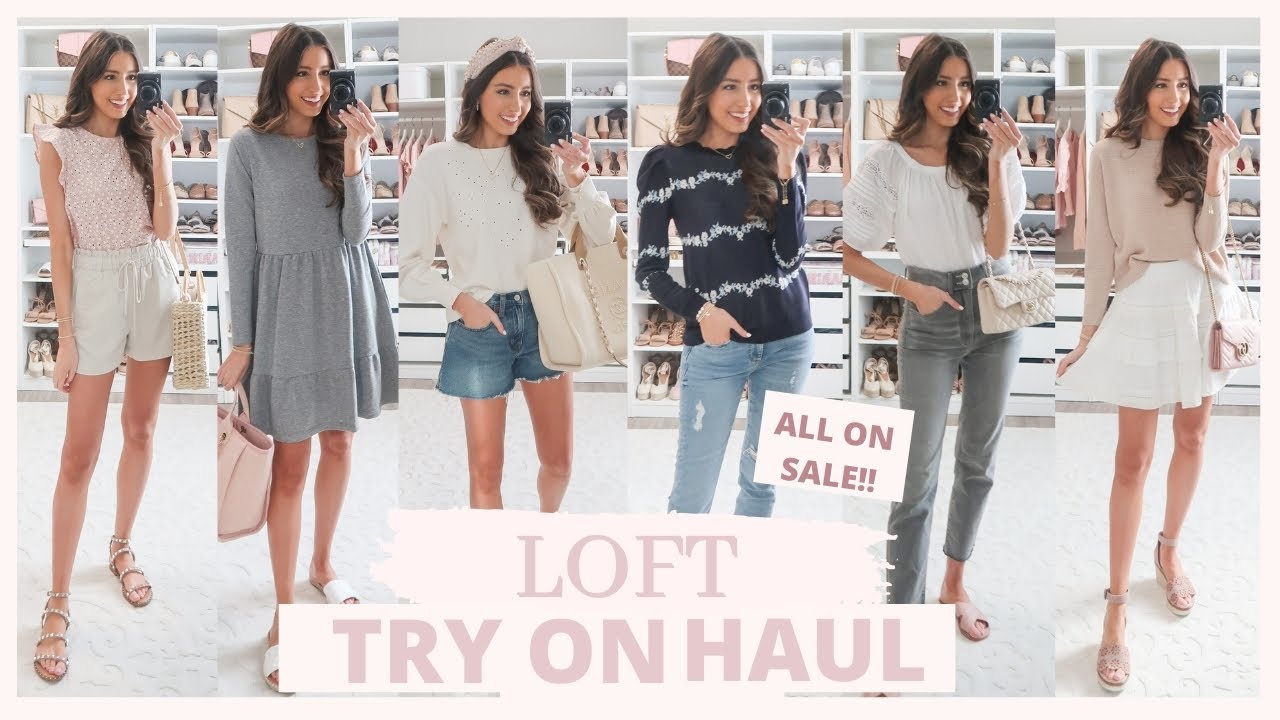 HUGE LOFT TRY ON HAUL 2021 | major sale 💕 SPRING OUTFIT IDEAS | Casual ...