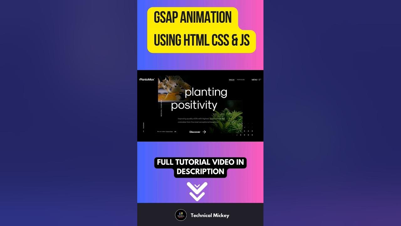 Gsap Animation Using Html Css And Javascript Gsap Animation Gsap