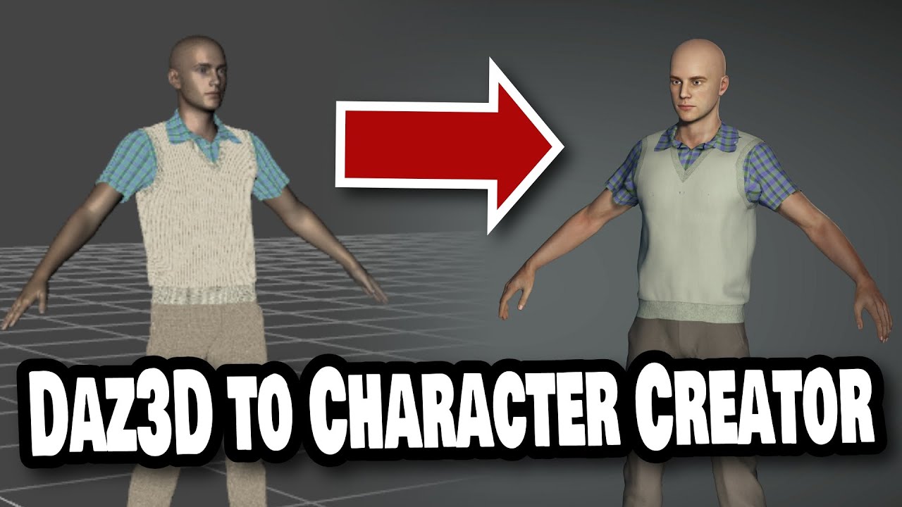 Convert clothes from Daz Studio over to Character Creator - YouTube