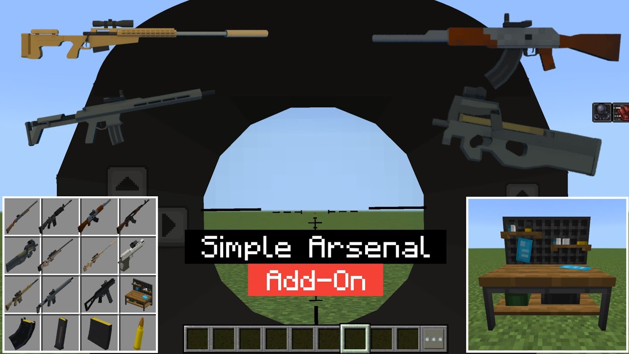 Simple Arsenal Addon Bedrock Edition 1.21+ - YouTube