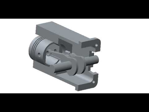 Crank Slider Mechanism Made Using PTC's Creo Parametric - YouTube