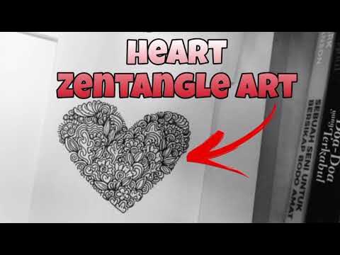 Heart Zentangle Art | Free Drawing - YouTube