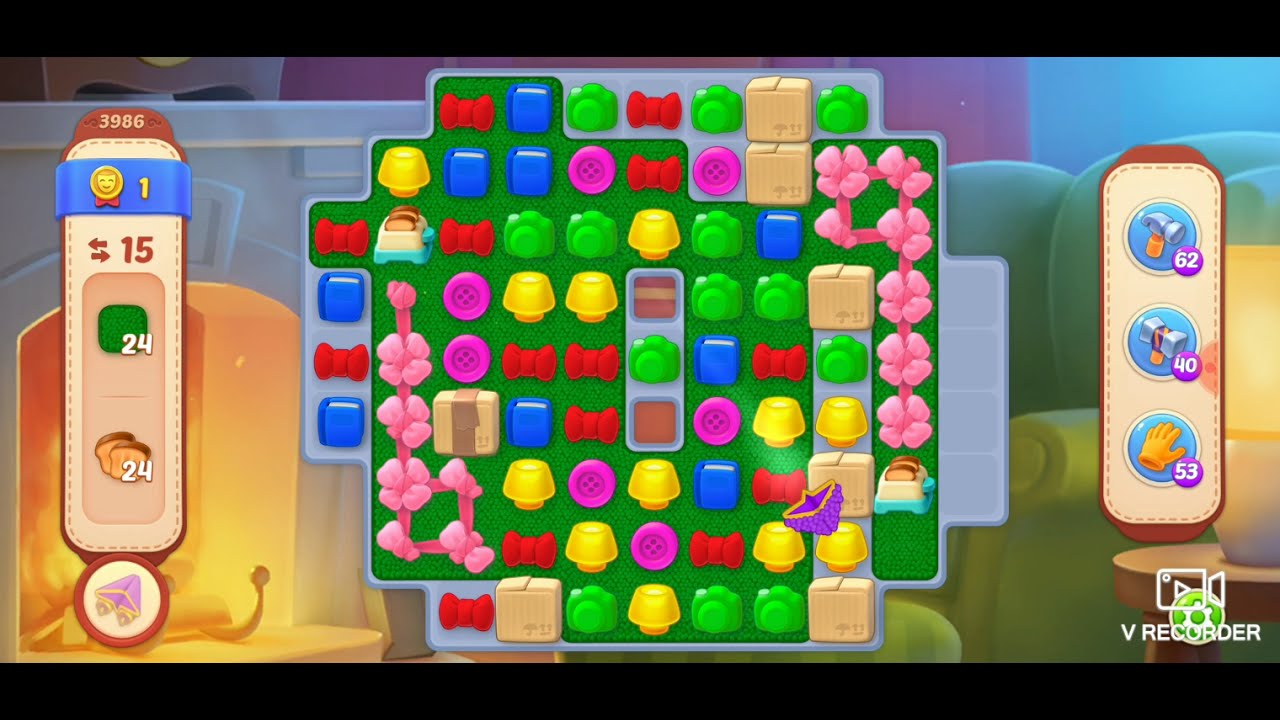 Homescapes 3986 level fail 2 stream video - with "Hippo - Dyalla" sound ...