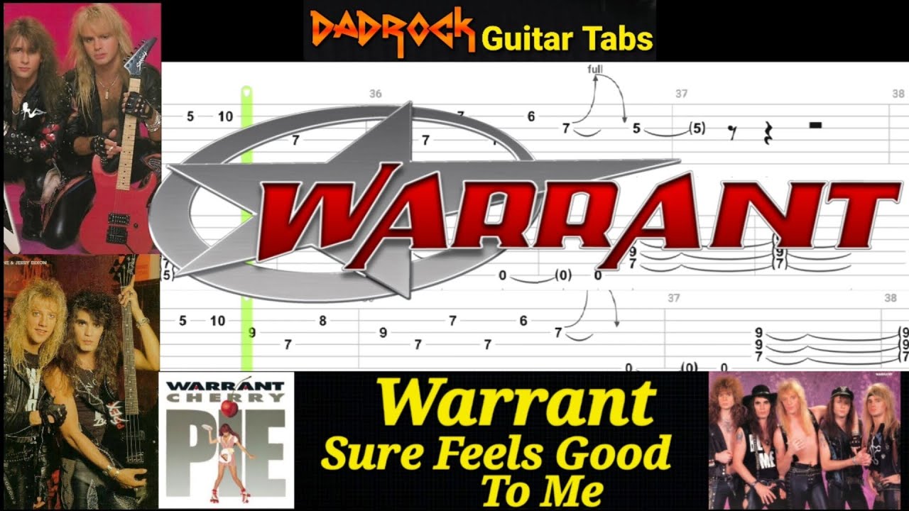 Sure Feels Good To Me - Warrant - Guitar + Bass TABS Lesson - YouTube