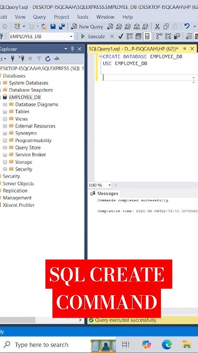 #SQL CREATE Table in database #shorts #learnsql #sqltutorial - YouTube