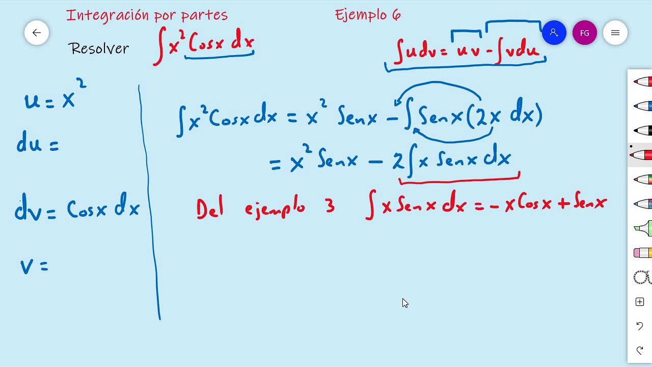 Integración por partes Ejemplo 6 - YouTube