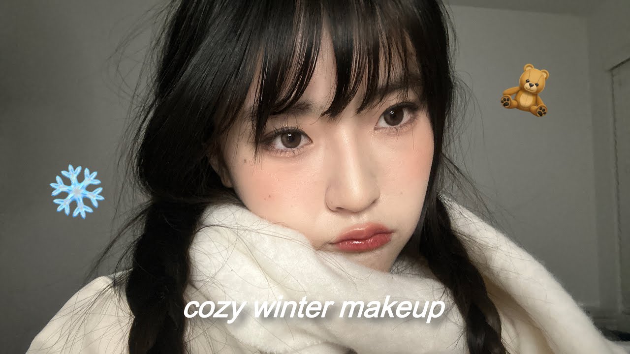 Cozy Winter Makeup Tutorial ️🧸🤍 - YouTube