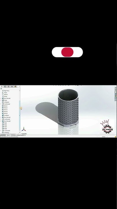 How to make 'Honeycomb Pattern on Bucket' in Solidworks - YouTube