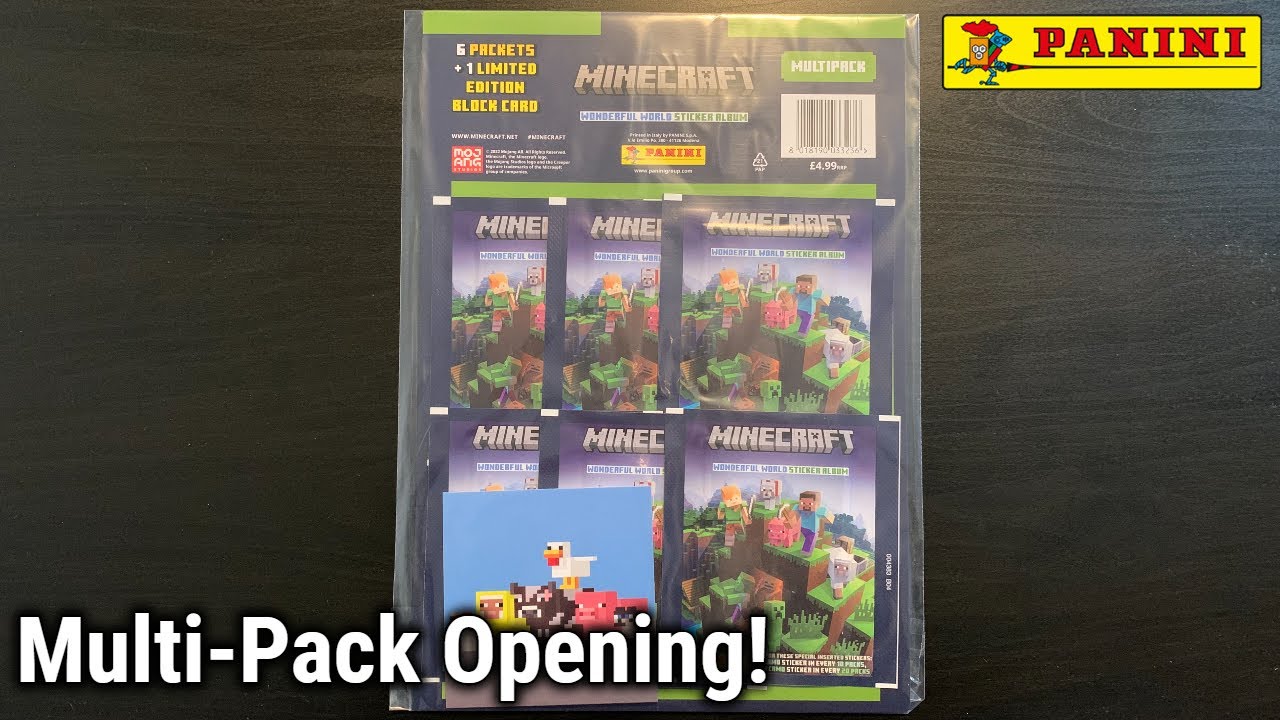Multi-Pack Opening! - Panini Minecraft Wonderful World Sticker ...