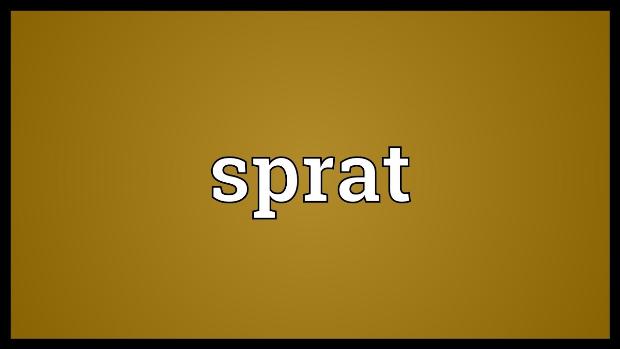 Sprat Meaning - YouTube
